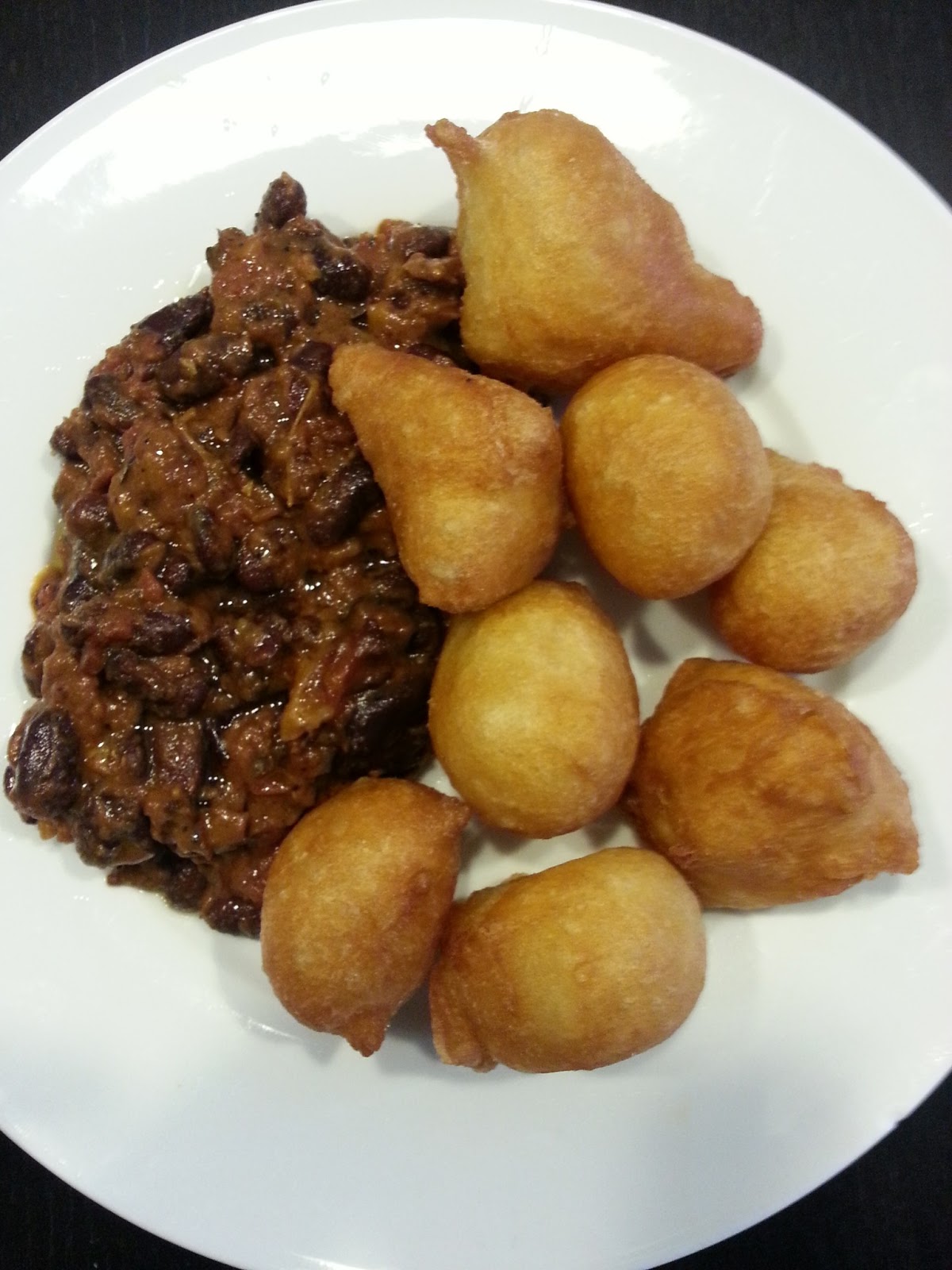Achombo....puff-puff and beans ~ My CaMeRoOn cuiSINE
